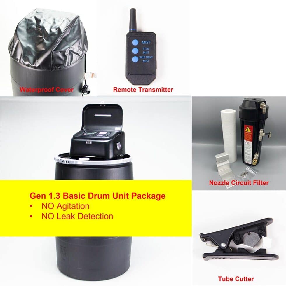 MistAway Gen 1.3 Basic Drum Unit Package | MistAway Systems DIY Store