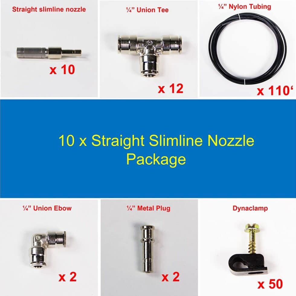 MistAway 10 x Straight Nozzle Package | MistAway Systems DIY Store